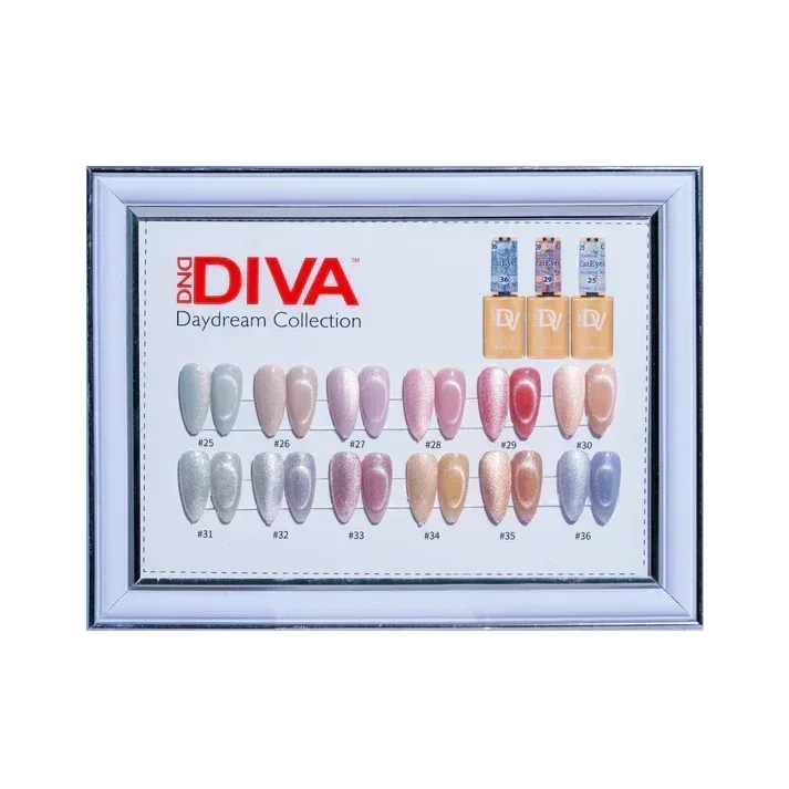 DIVA 9D Cat Eye Daydream #01 - #12 Color Chart (Framed) – TTT Nails Supply